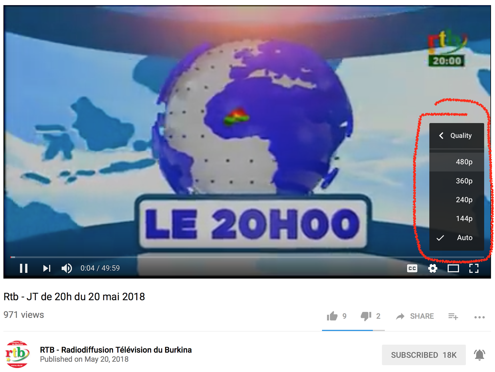 La RTB (Radiodiffusion Télévision du Burkina), une chaîne de télévision ...